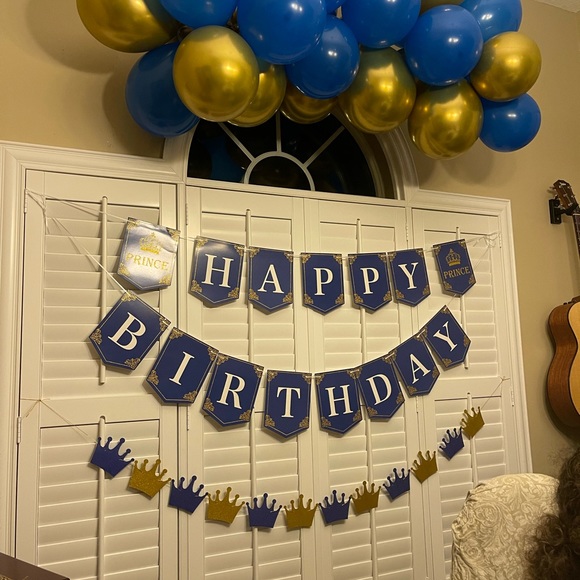 Other | Party Bundle Prince Theme Birthday Banner Stringers Large Crown ...